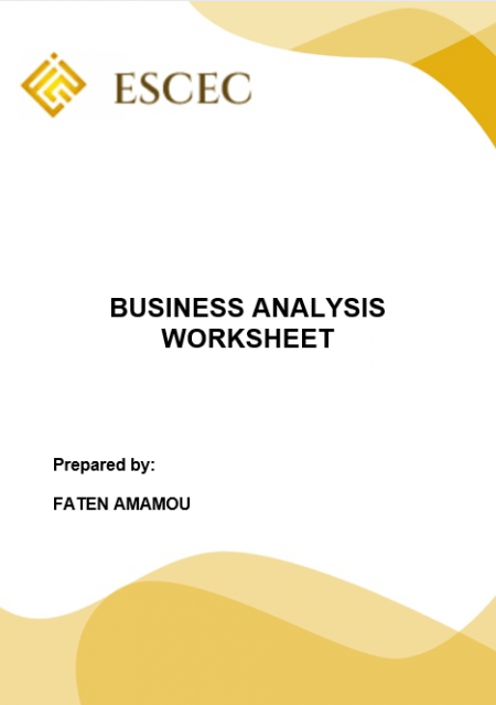 2025 - BUSINESS ANALYSIS WORKSHEET